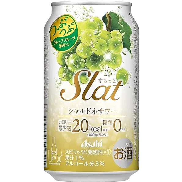 朝日 Slat 夏多內葡萄沙瓦 350ml (24入) Asahi Slat Chardonnay Sour - 珍藏家洋酒