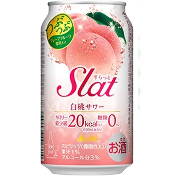 朝日 Slat 白桃沙瓦 350ml (24入) Asahi Slat White Peach Sour - 珍藏家洋酒